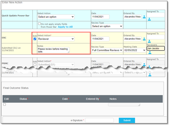 2.5.2 Assigning a Reviewer and Setting a Meeting