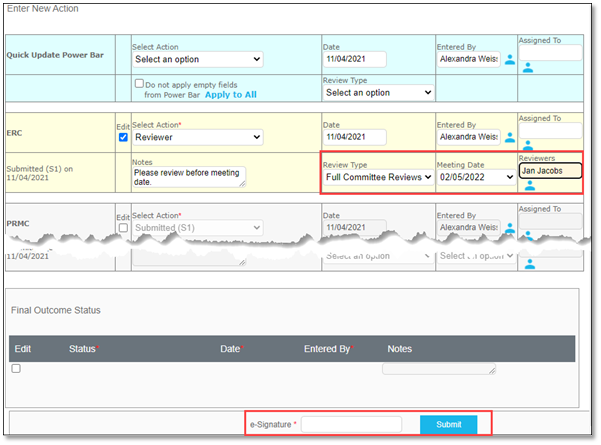 2.5.2 Assigning a Reviewer and Setting a Meeting